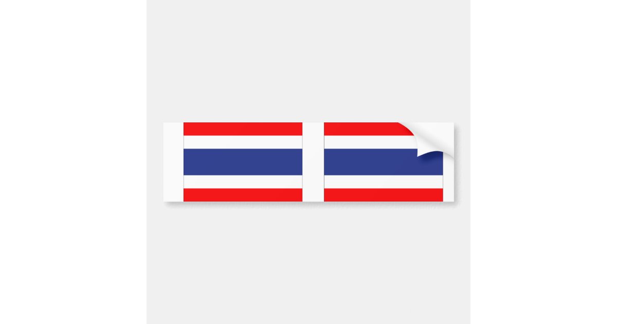 Thailand Flag Bumper Sticker | Zazzle