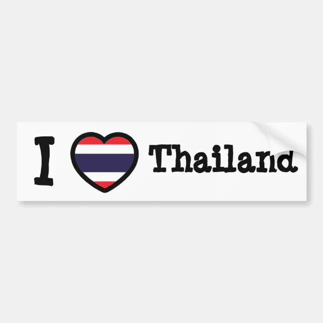 Thailand Flag Bumper Sticker | Zazzle