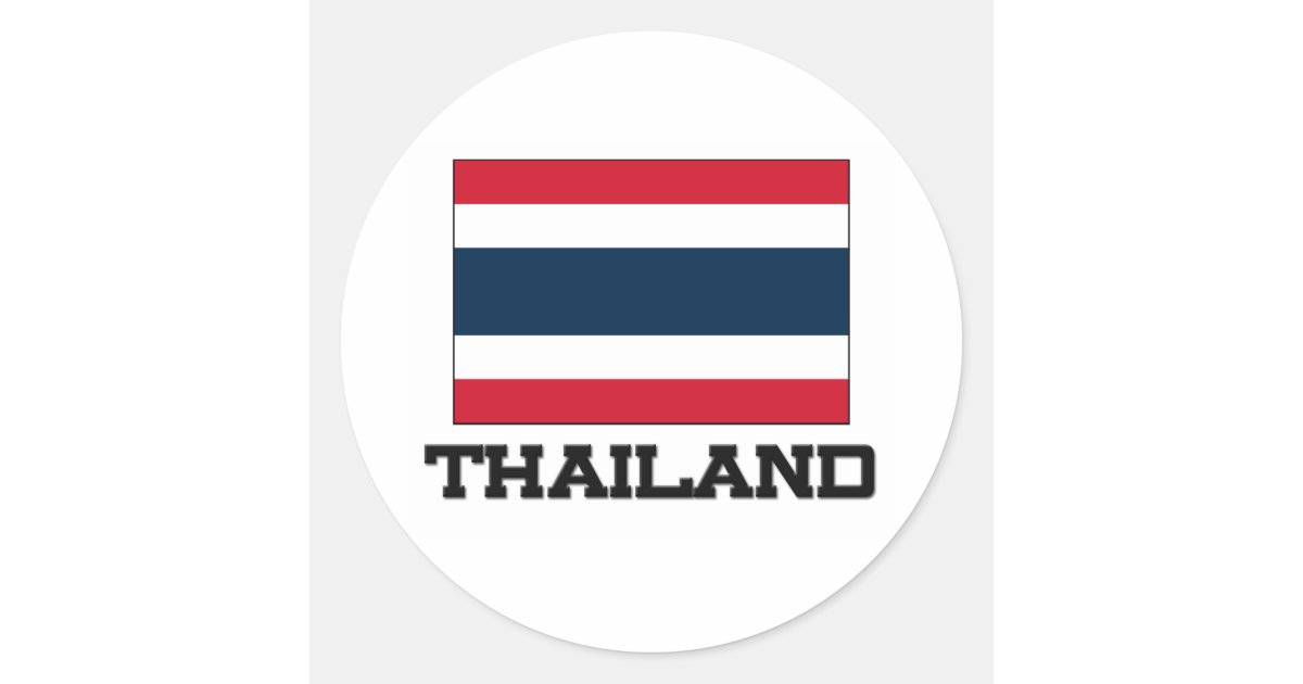 Thailand Flag Classic Round Sticker | Zazzle