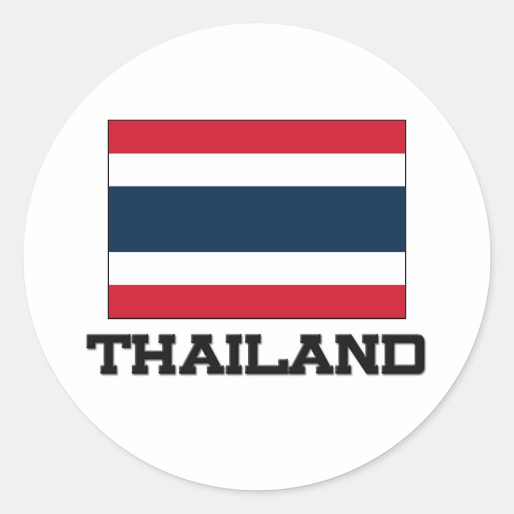 Thailand Flag Classic Round Sticker | Zazzle