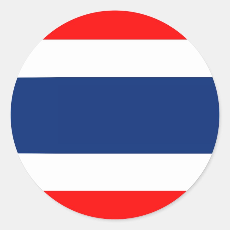 Thailand flag classic round sticker | Zazzle
