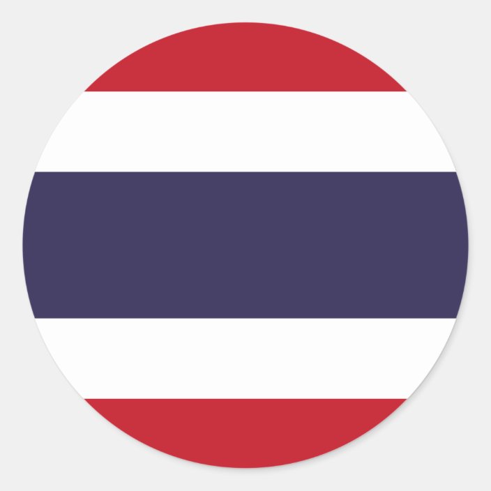 Thailand flag classic round sticker | Zazzle.com