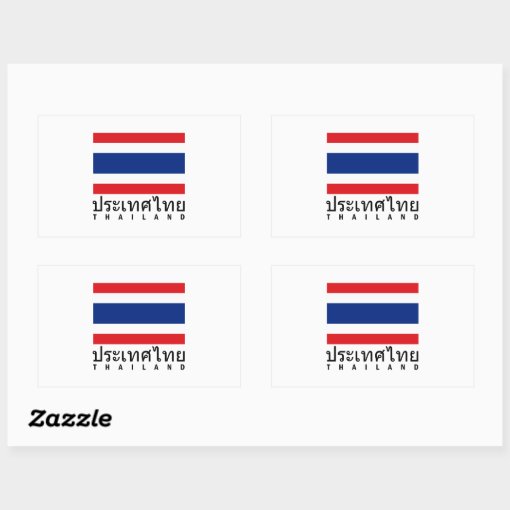 Thailand Flag Rectangular Sticker | Zazzle