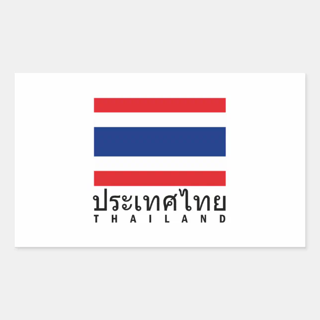 Thailand Flag Rectangular Sticker | Zazzle