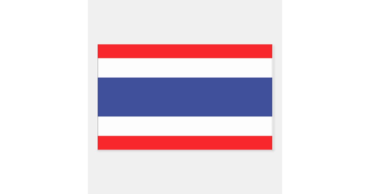 Thailand Flag Rectangular Sticker | Zazzle