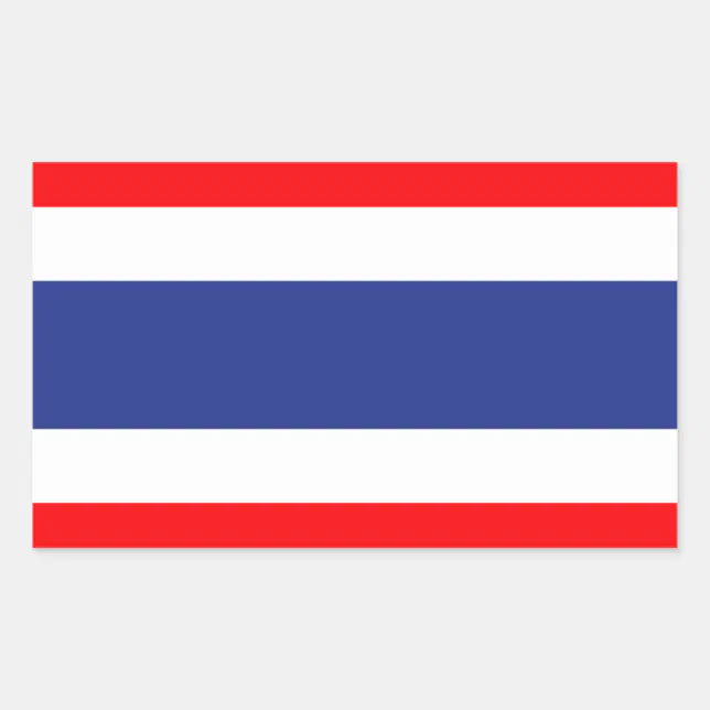Thailand Flag Rectangular Sticker | Zazzle