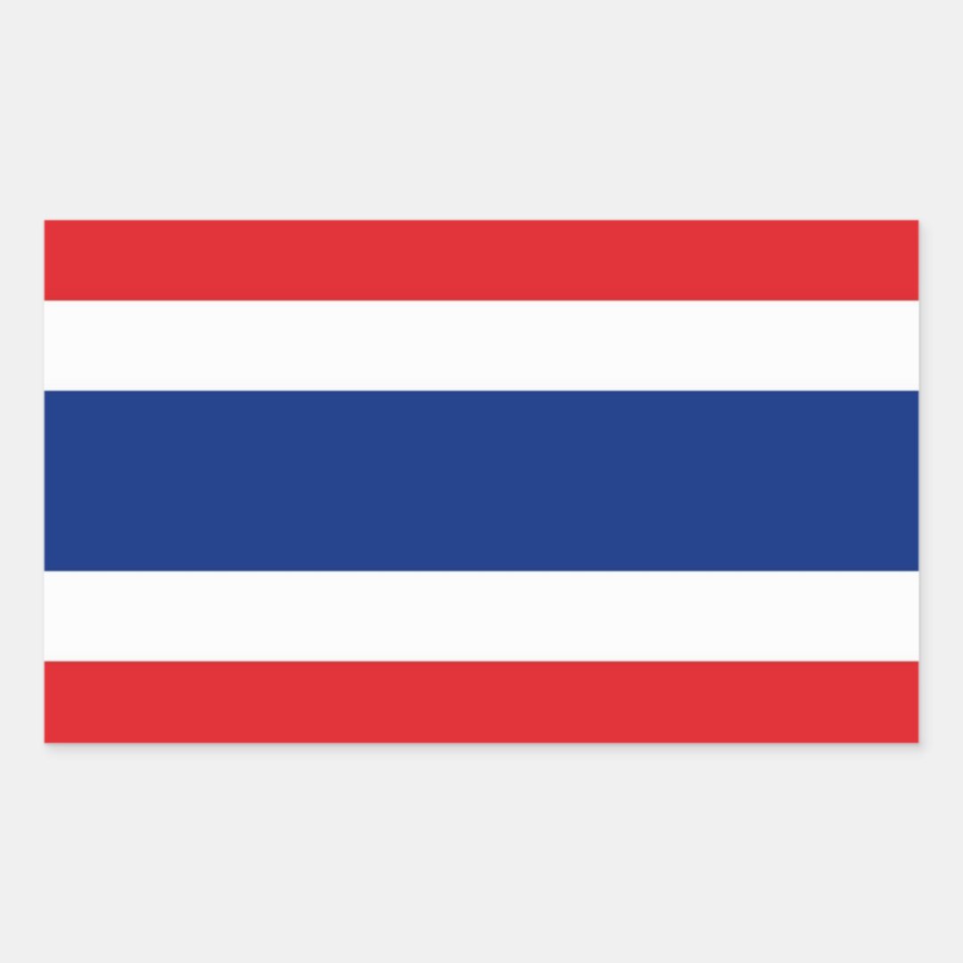 Thailand Flag Rectangular Sticker | Zazzle