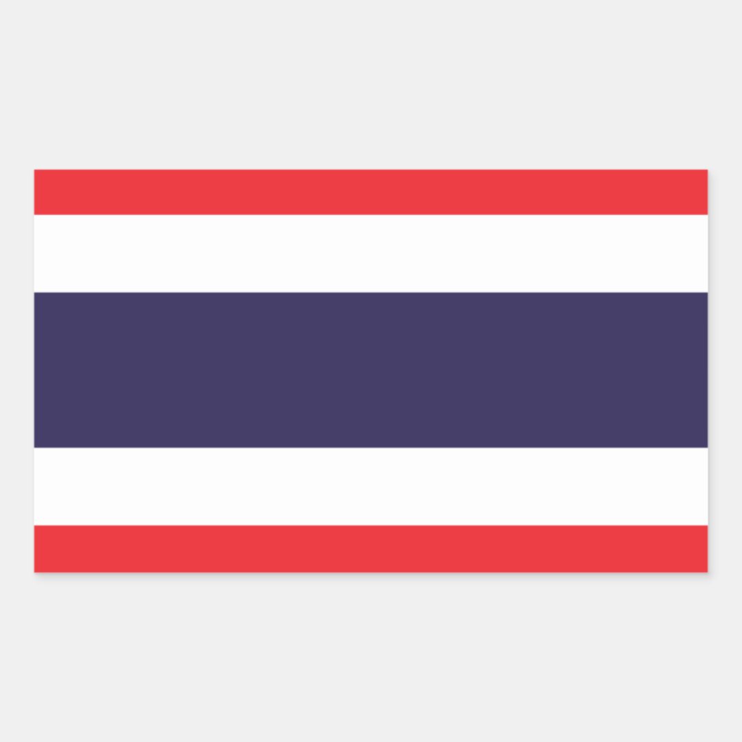Thailand Flag Stickers* Rectangular Sticker | Zazzle