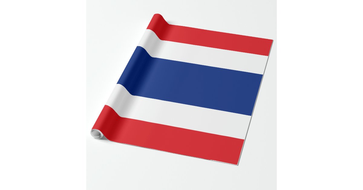 Thailand flag Thai Wrapping Paper | Zazzle