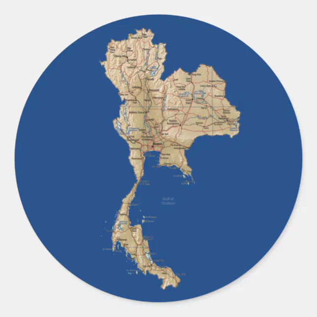 Thailand Map Sticker | Zazzle