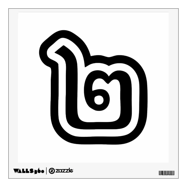 Thailand Number 2 / Two / ๒ (Song) Thai Script Wall Decal | Zazzle