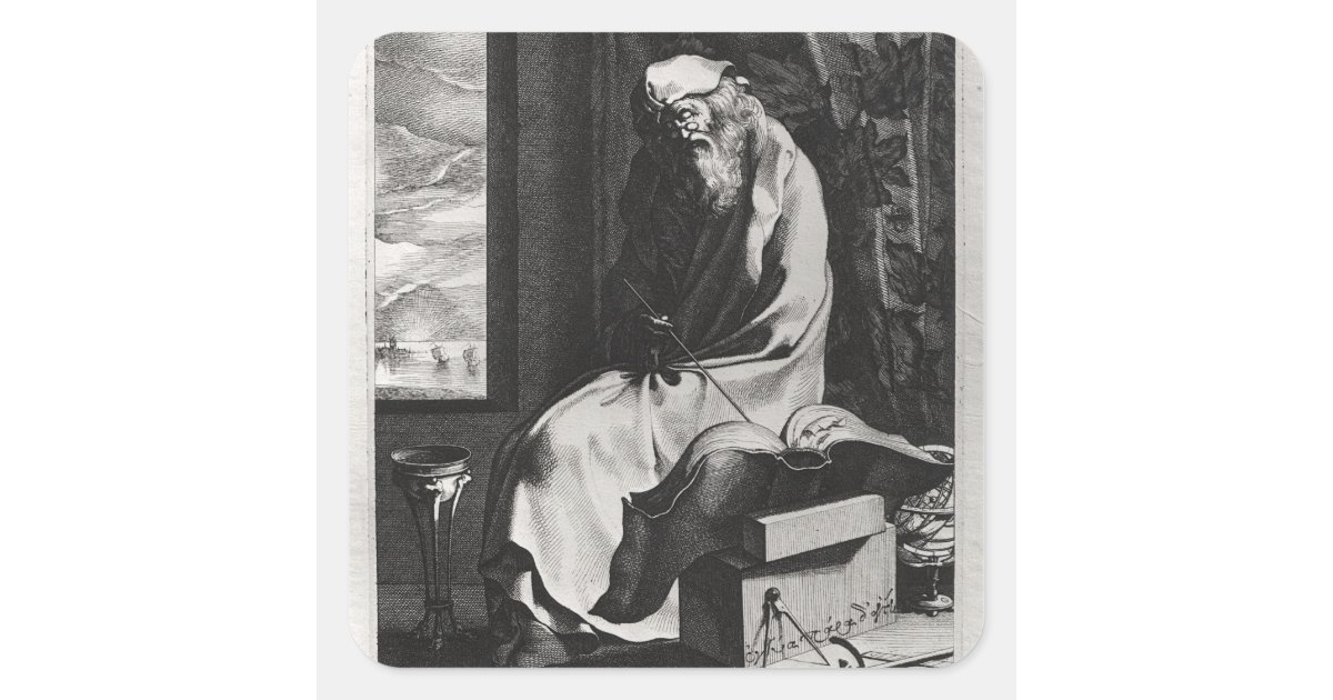Thales of Miletus Square Sticker | Zazzle