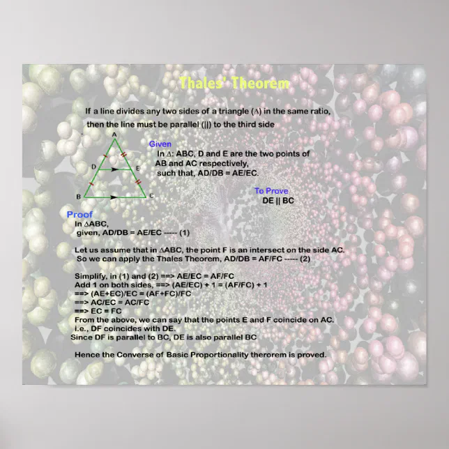 Thales Theorem Poster | Zazzle