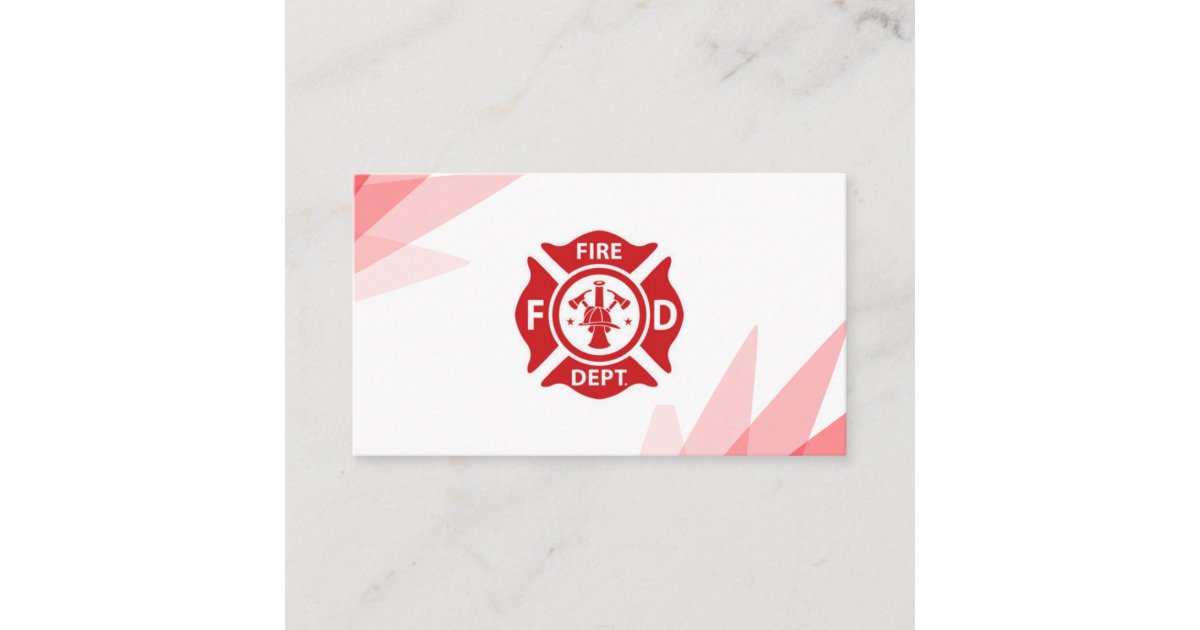 Thank A Firefighter Calling Card | Zazzle