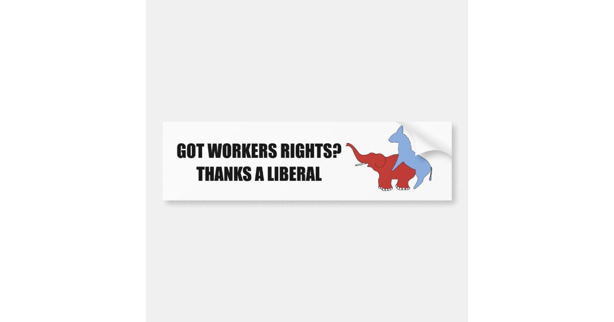 Thank a liberal bumper sticker | Zazzle
