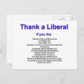 Thank a Liberal Postcard | Zazzle