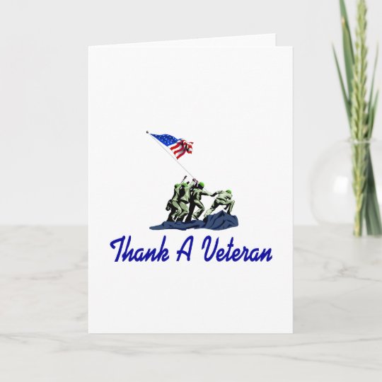 Thank A Veteran Thank You Card | Zazzle.com