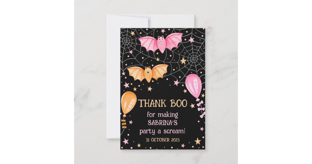 Thank Boo Halloween Party Thank You | Zazzle