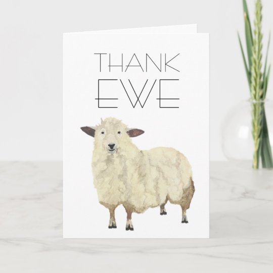 "THANK EWE" card | Zazzle.com