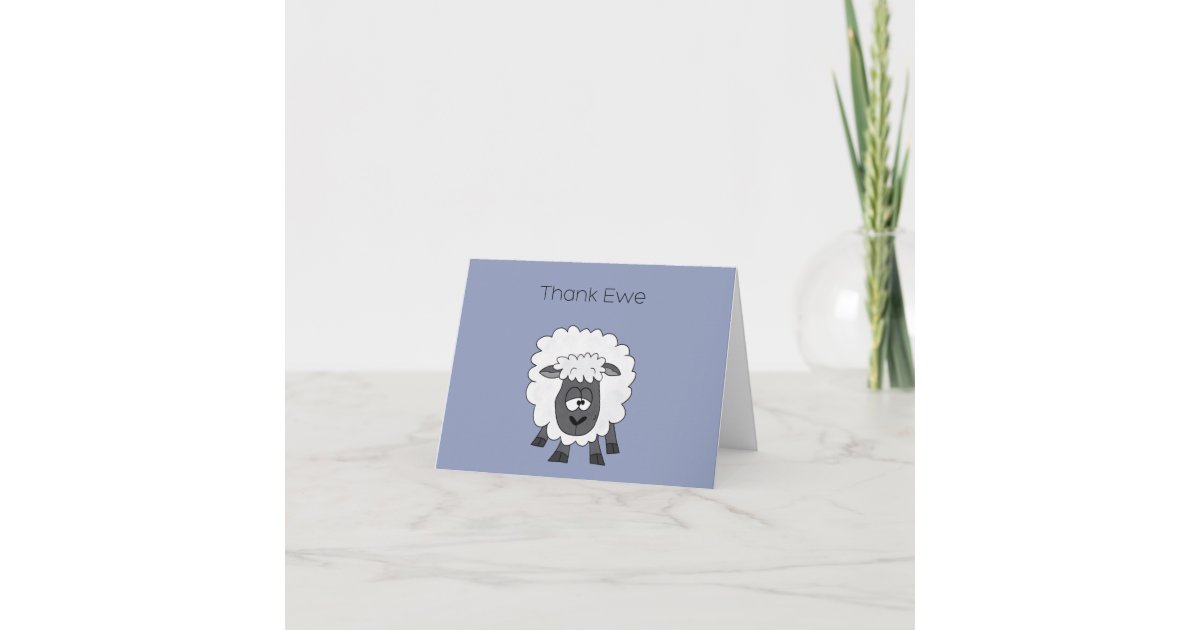 Thank Ewe Card | Zazzle