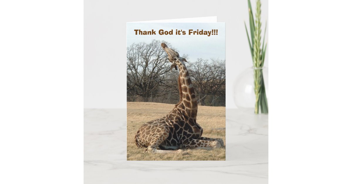 Thank God it's Friday!!! Thank You Card | Zazzle