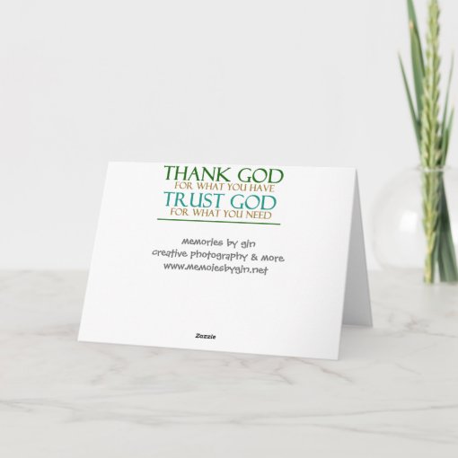 Thank God Trust God Thank You Card | Zazzle