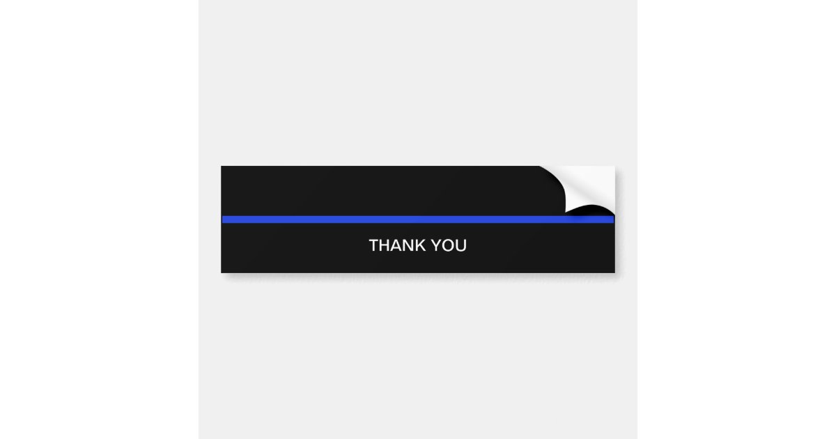 Thank Law Enforcement Bumper Sticker | Zazzle