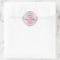 Thank Logo Kitchen Cooking Chef Holograph PinkGold Classic Round ...
