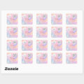 Thank Logo QrCode Online Shop Holographic Square Sticker | Zazzle