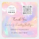 Thank Logo QrCode Online Shop Holographic Square Sticker | Zazzle