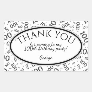 100th Birthday Stickers | Zazzle
