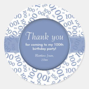 100th Birthday Stickers | Zazzle