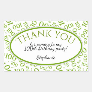 100th Birthday Stickers | Zazzle