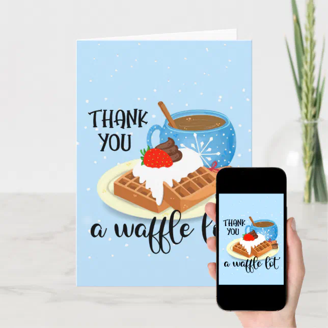 thank you a waffle lot teacher volunteer gift card | Zazzle