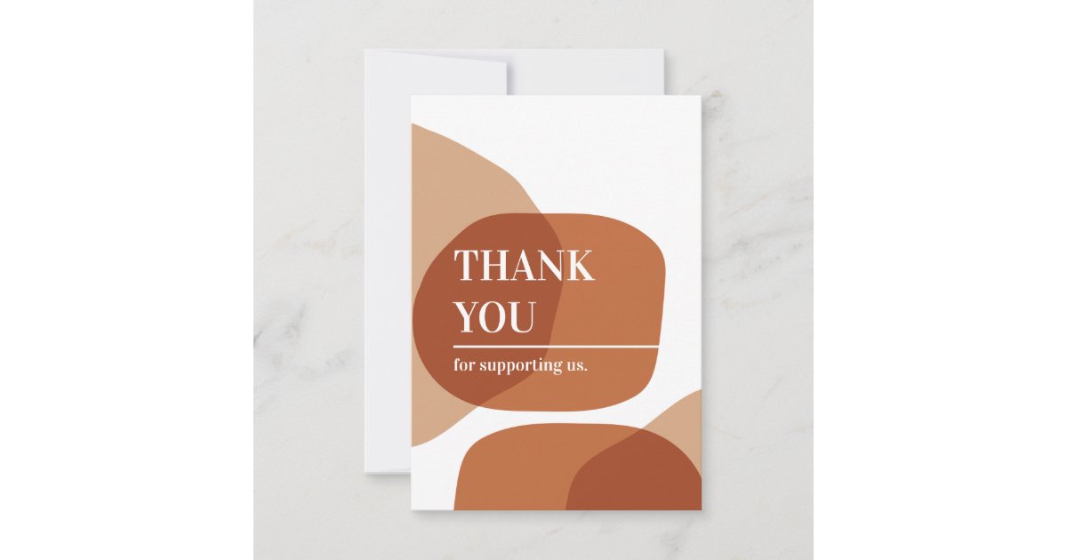 Thank You Abstract Shapes Business Card | Zazzle