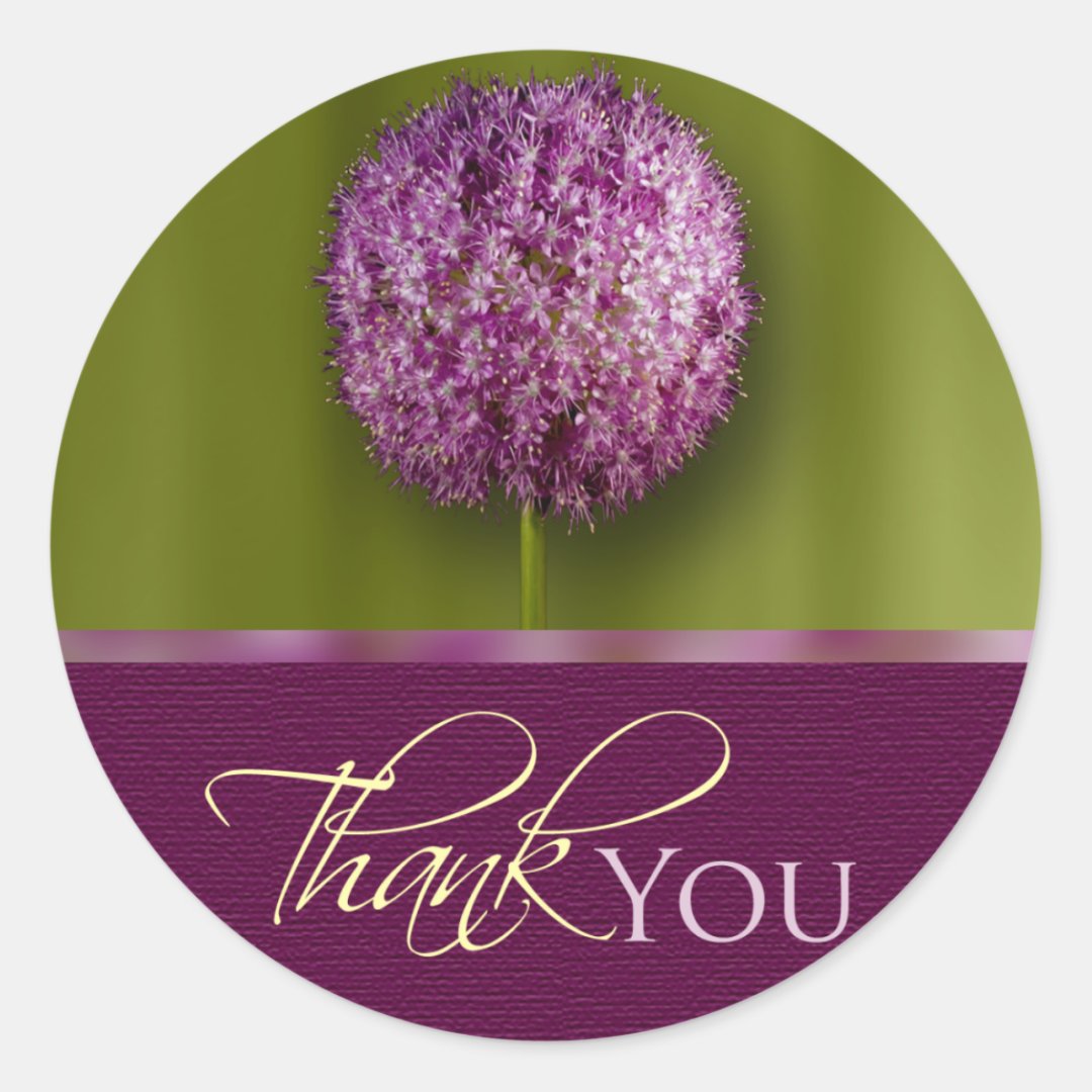 Thank You Acknowledgement Envelope Seal Sticker | Zazzle