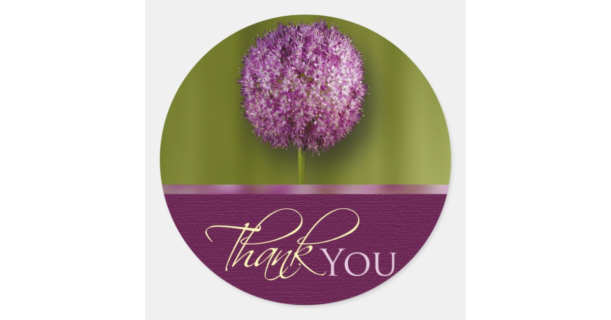 Thank You Acknowledgement Envelope Seal Sticker | Zazzle