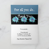 THANK YOU Admin Professionals Day BLUE FLOWERS | Zazzle