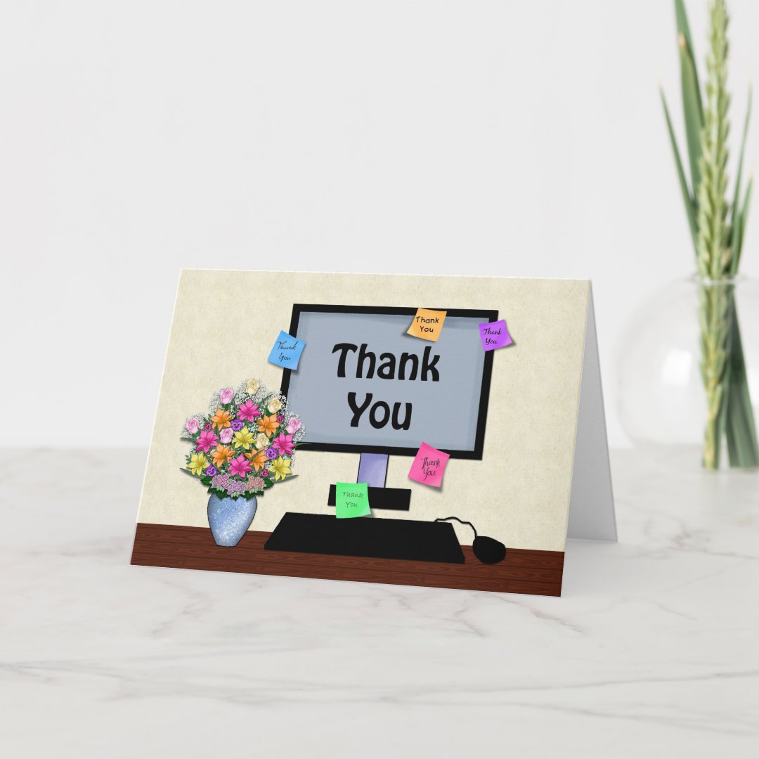 Thank You, Administrative Professional Day Thank You Card | Zazzle