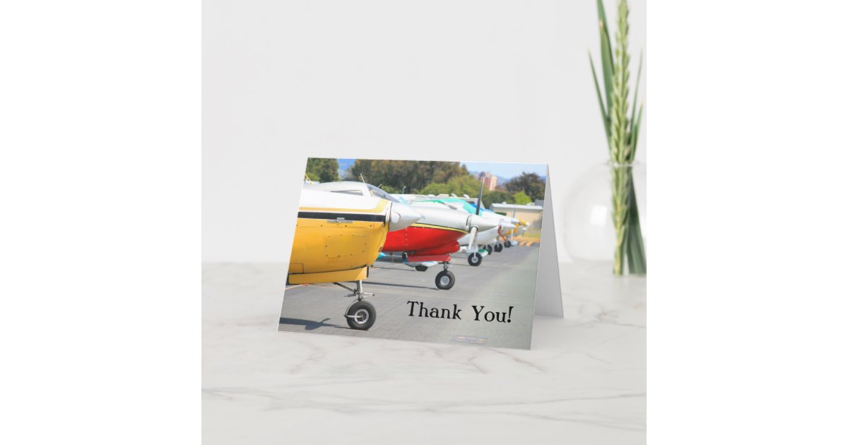 Thank You Airplanes greeting card | Zazzle.com