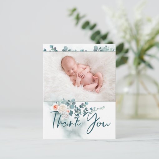 Thank You and Baby Birth Announcement | Zazzle