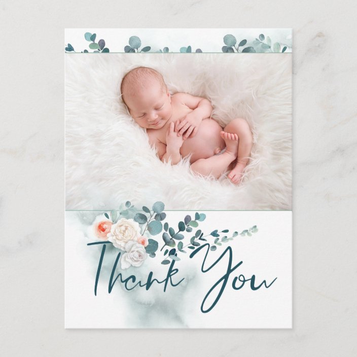 Thank You and Baby Birth Announcement | Zazzle.com