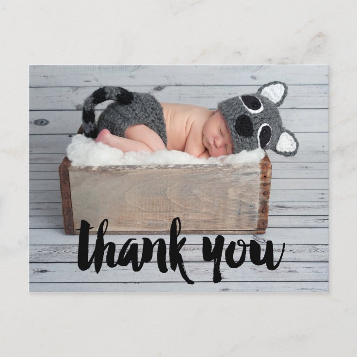 Thank You and Baby Birth Announcement Postcard | Zazzle