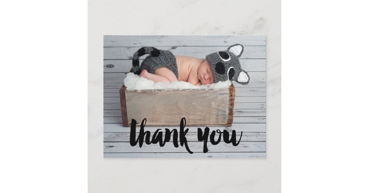 Thank You and Baby Birth Announcement Postcard | Zazzle