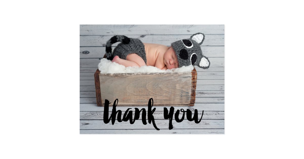 Thank You and Baby Birth Announcement Postcard | Zazzle.com
