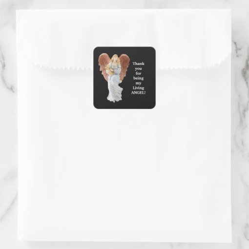 Thank you Angel appreciation sticker | Zazzle