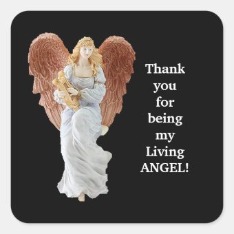 Thank you Angel appreciation sticker | Zazzle