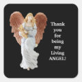 Thank you Angel appreciation sticker | Zazzle