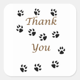 Dog Thank You Stickers | Zazzle