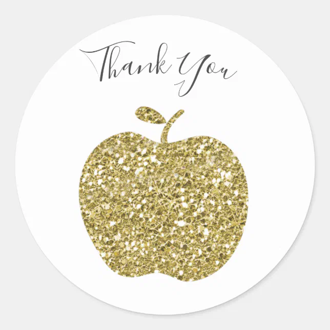 Thank You Apple Stickers for Teacher | Zazzle